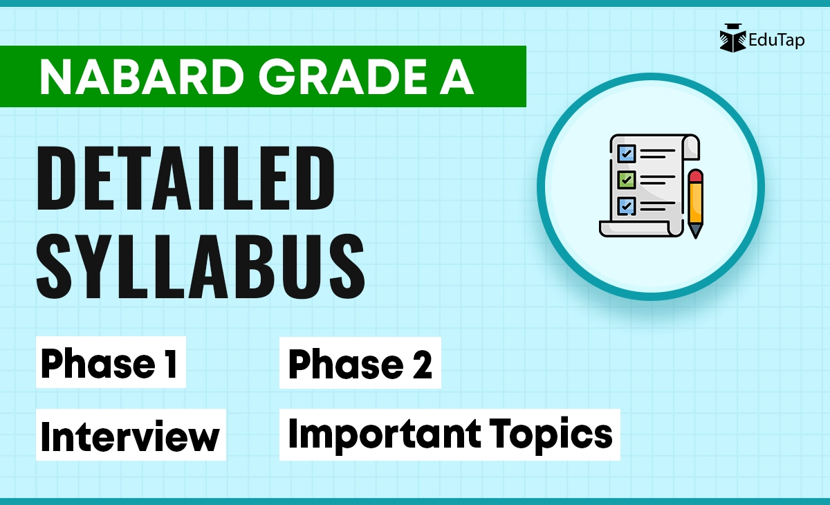 NABARD Grade A Syllabus 2026 Phase 1 & 2: Download PDF
